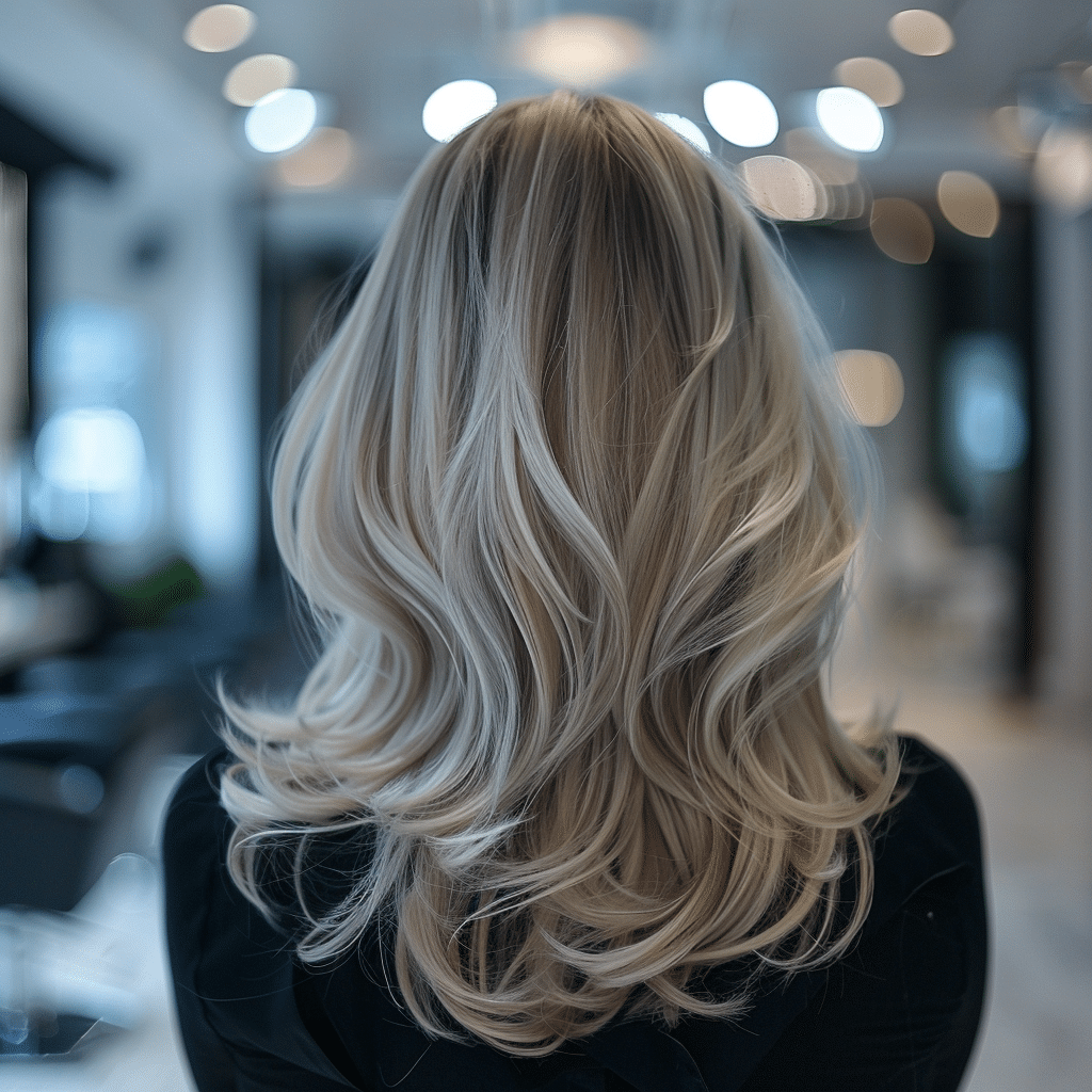 Fabelhafte Balayage Aschblond Glatt Bild
